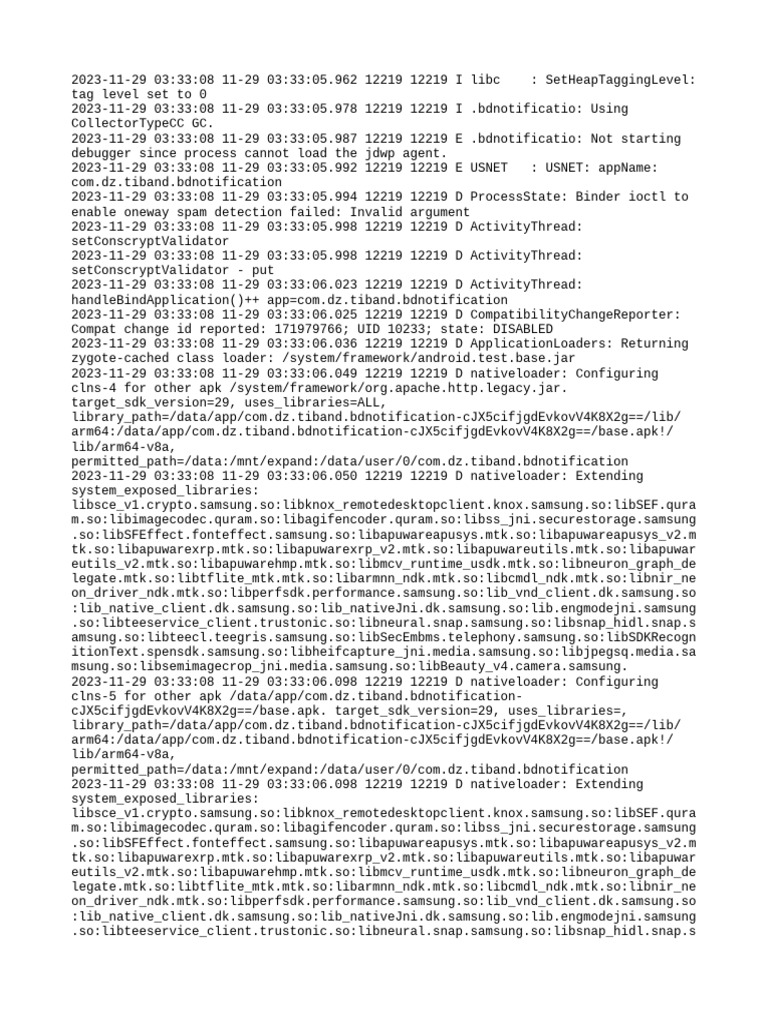 2023112903普通日志 | Download Free PDF | Android (Operating System) | Java (Programming Language)