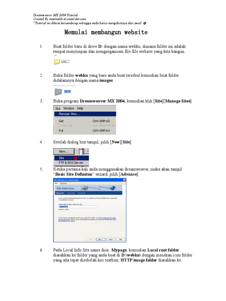 Dreamweaver MX 2004 Tutorial | PDF
