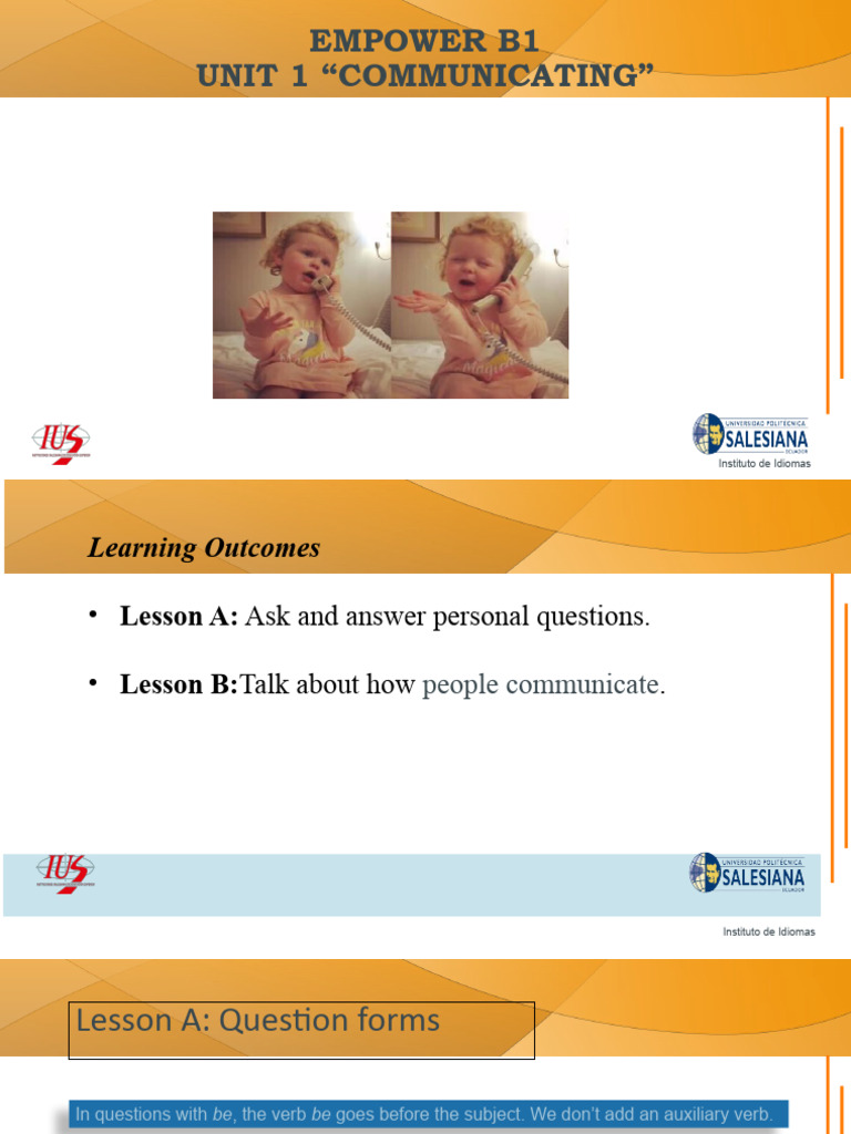 Empower b1 Grammar Unit 1 | PDF | Verb | Subject (Grammar)