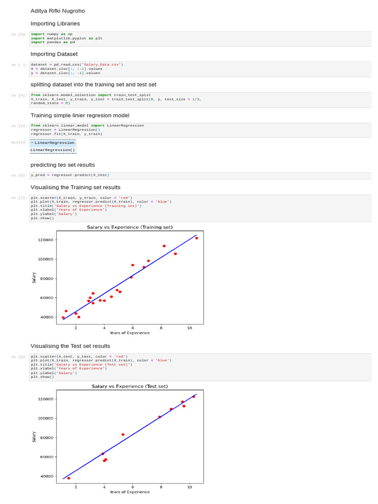 Linear Regression Salary Prediction Guide | PDF | Teaching Methods ...