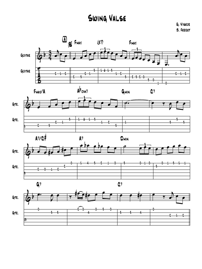 Swing Valse Standard and TAB | PDF