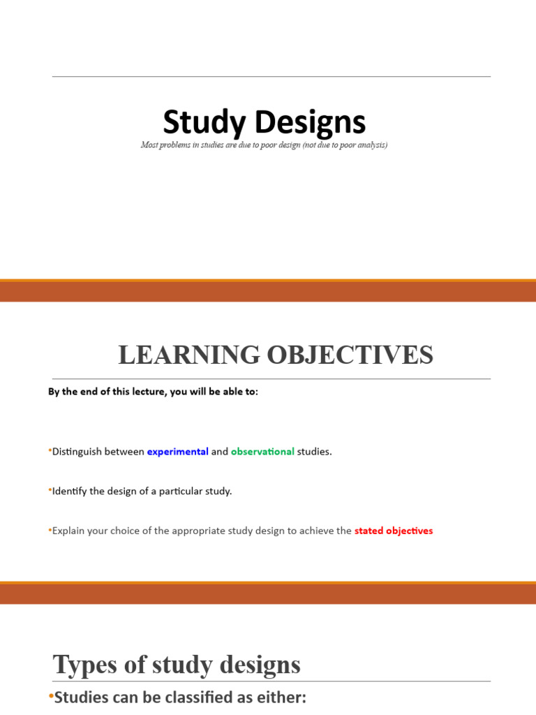 Study Designs | PDF | Randomized Controlled Trial | Meta Analysis