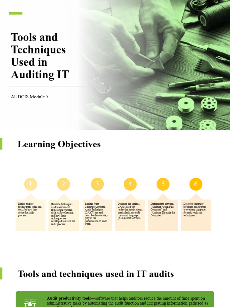 AUDCIS - 2022 - Mod5 - Tools and Techniques in IT Audit | PDF | Audit | Computer Science