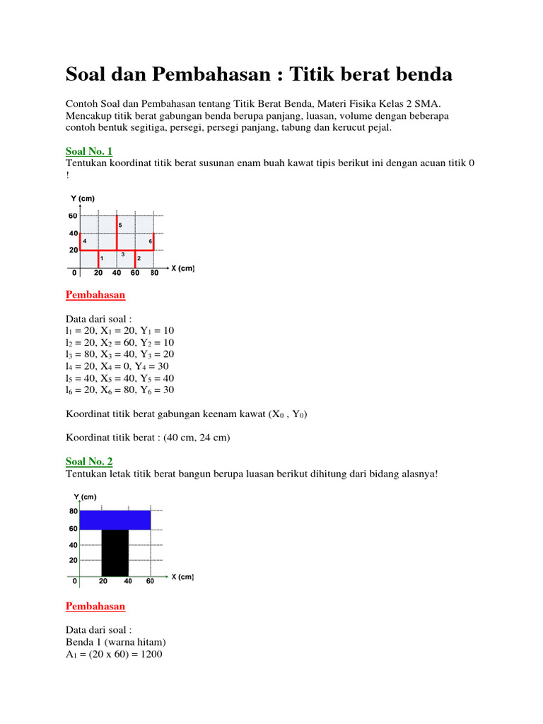 Contoh Soal Titik - Berat | PDF