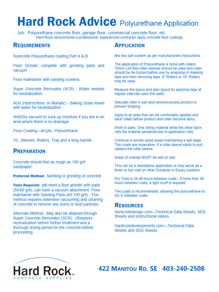 Polyurethane Application 2 Page 2023 | PDF | Concrete | Building Materials