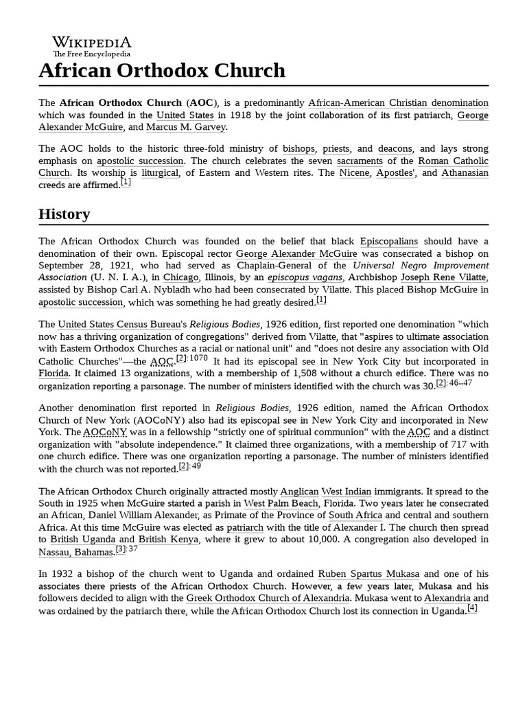 African Orthodox Church | PDF | Western Christianity | Anglicanism