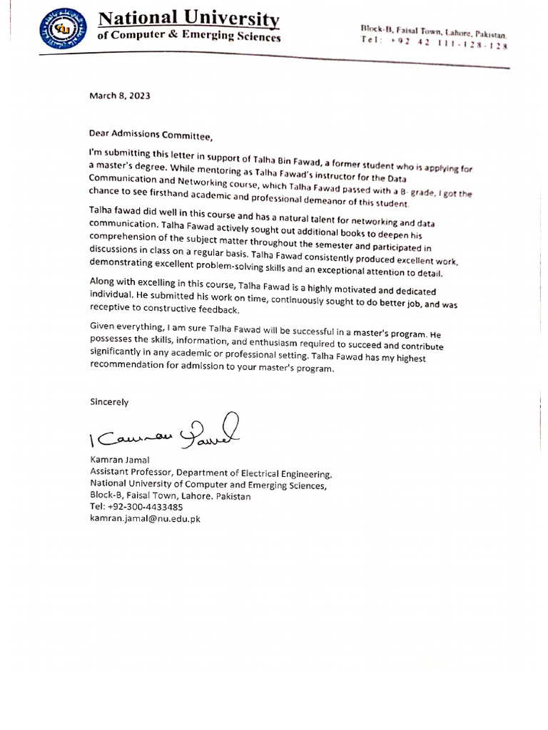 Reference Letter 2 | PDF