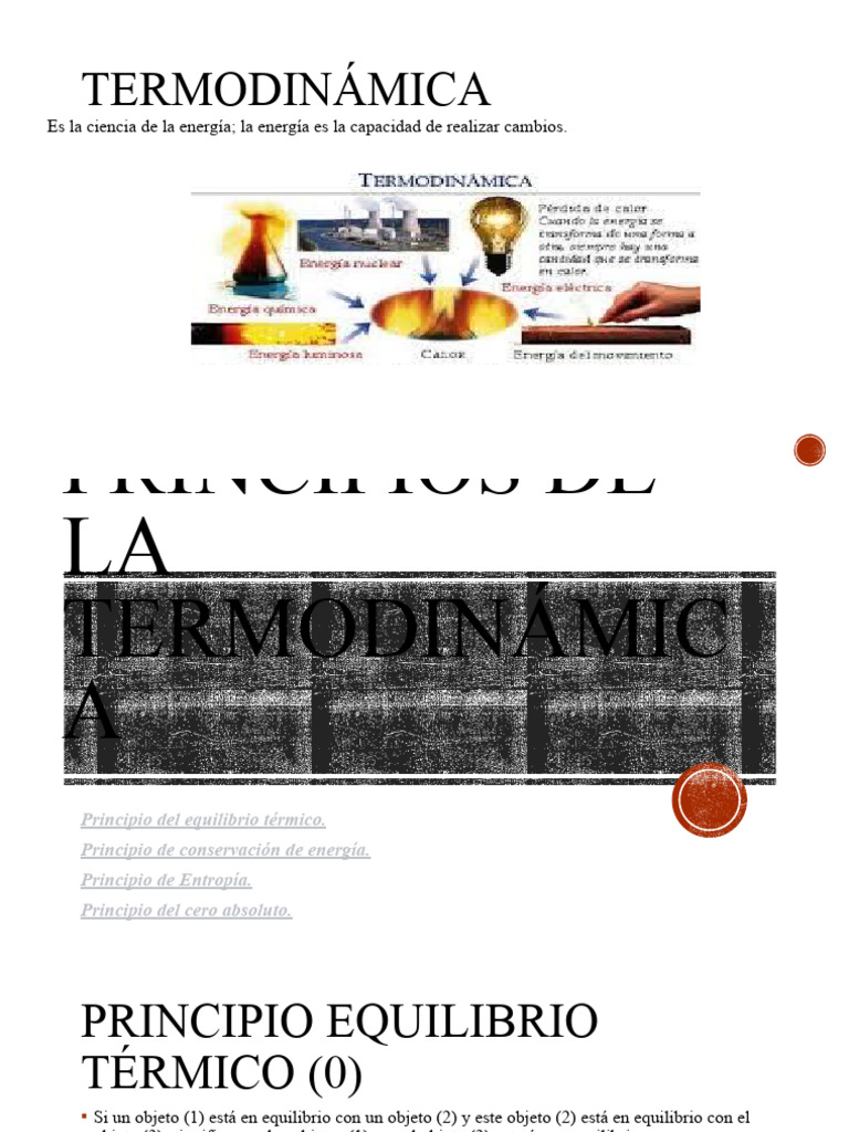 Principios de la termodinámica | PDF | Entropía | Termodinámica