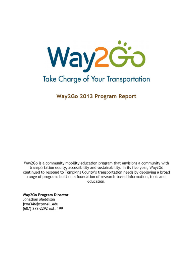 Tompkins County Mobility Report | PDF | Technology & Engineering