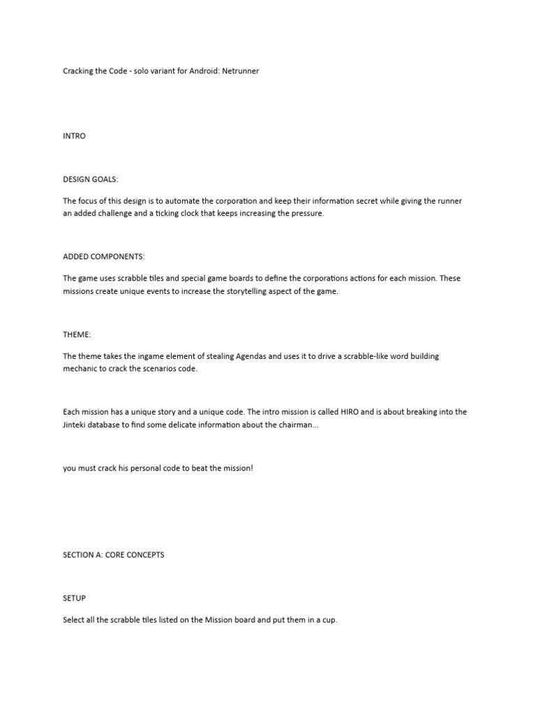 Android Netrunner Runner Solo | PDF | Encryption