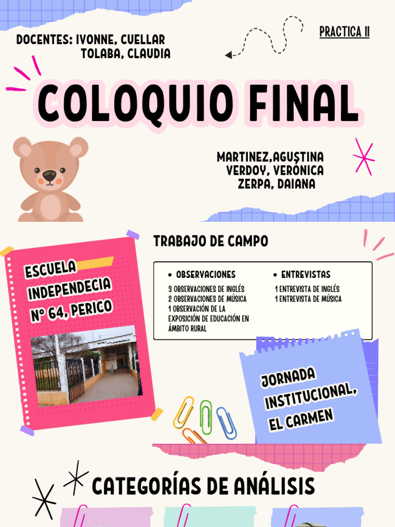 Presentación Coloquio | PDF | Maestros | Aprendizaje
