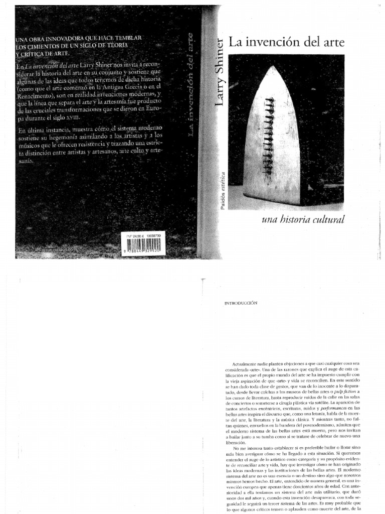 La Invencion Del Arte Recorte - Larry Shiner | PDF