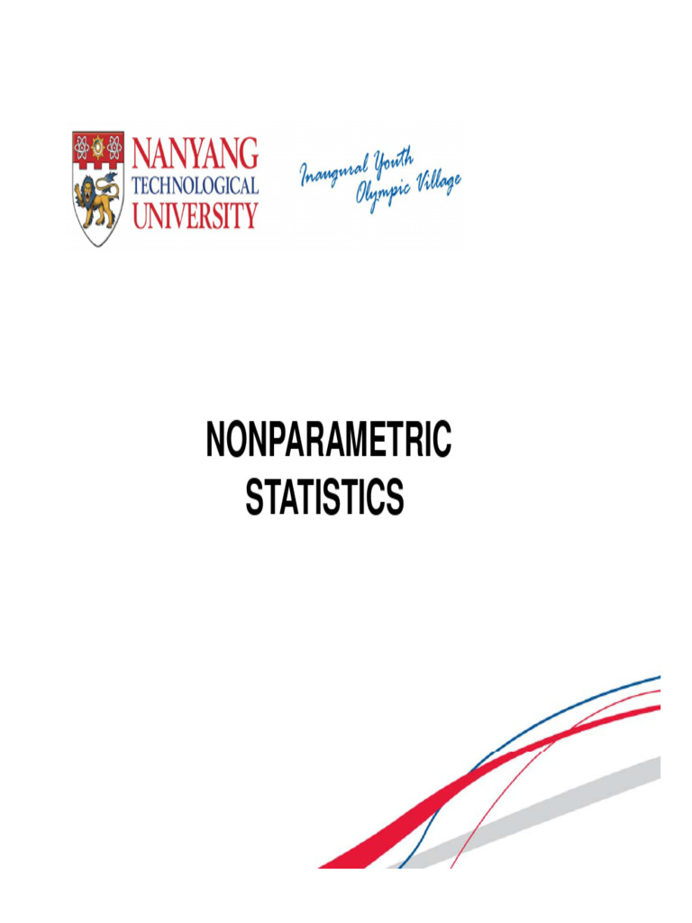 CV6422 Nonparametric Statistics | PDF | Nonparametric Statistics | Median CV6422 Nonparametric Statistics | PDF | Nonparametric Statistics | Median