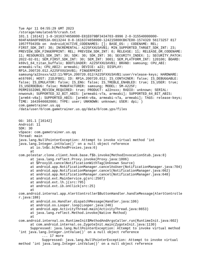 Crash | Download Free PDF | Java (Programming Language) | Mobile Software