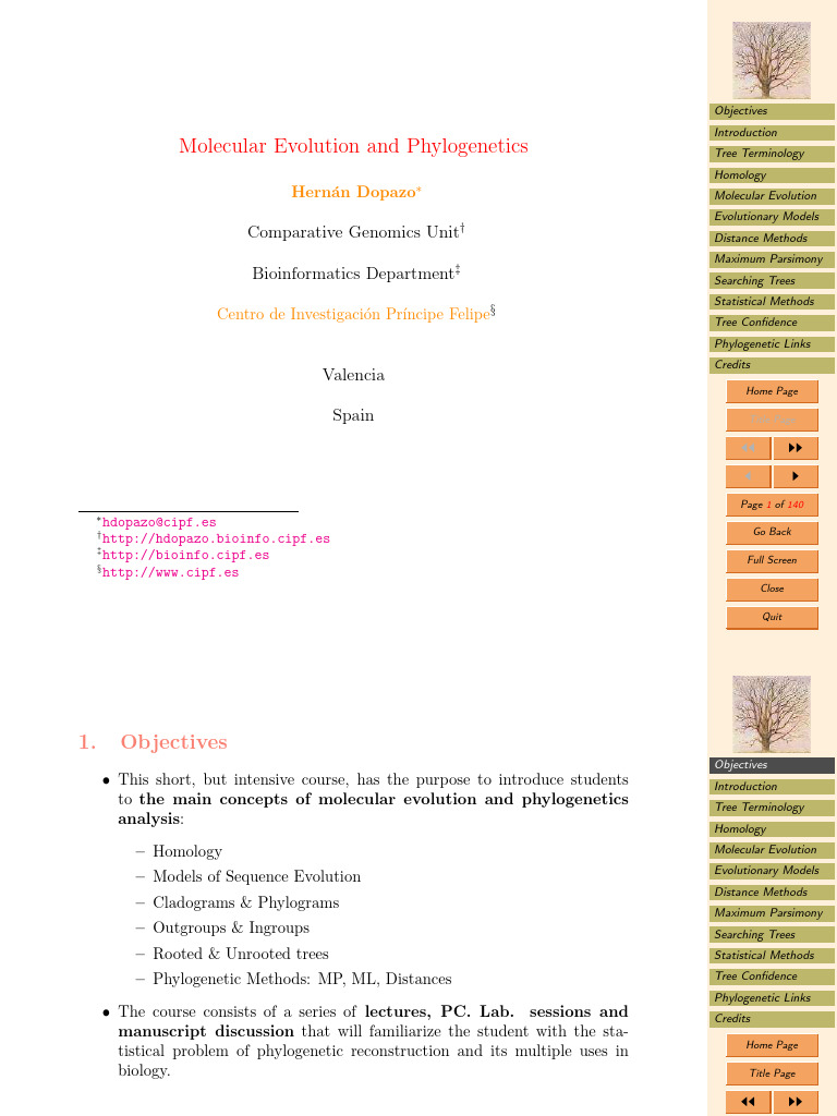 Phylogenetics: Concepts and Methods | PDF | Phylogenetic Tree | Molecular Phylogenetics