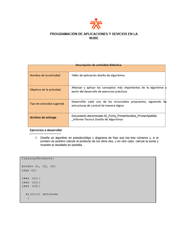 Anexo 02 Informe Tecnico Aplicacion Diseno de Algoritmos 220501096 Aa2 | PDF | Algoritmos ...