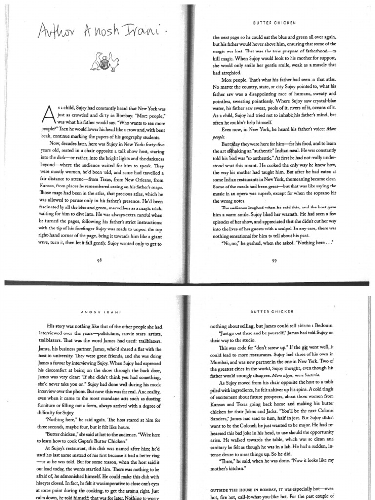 Butter Chicken by Anosh Irani | PDF