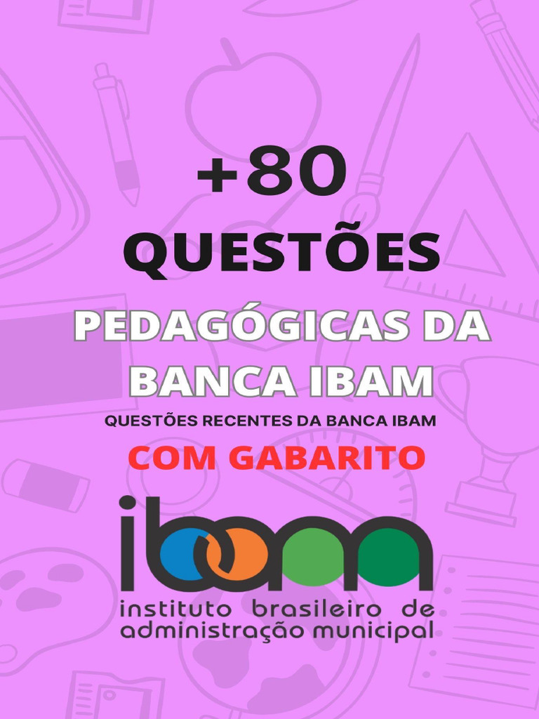 Provas e Questões para Professor II IBAM | PDF | Pedagogia | Educação ...