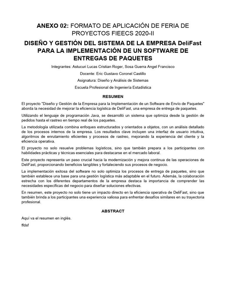 ANEXO 2 Plantilla | PDF | Software | Business