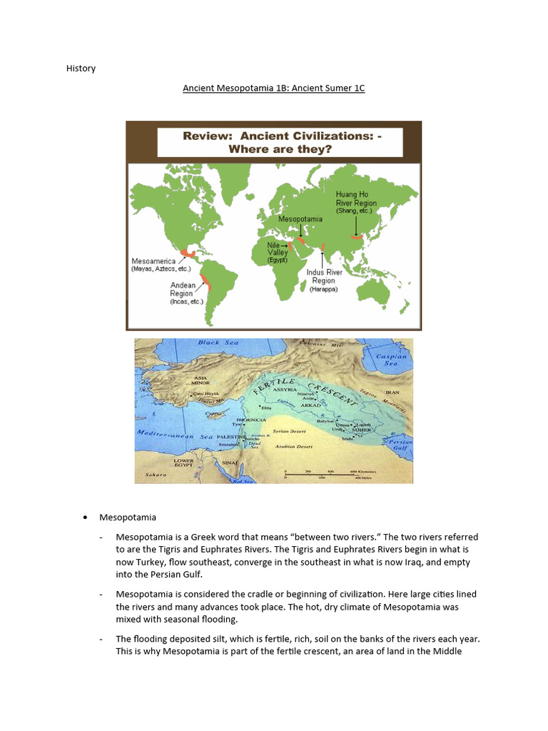 History-Notes 2nd Form | PDF | Mesopotamia | Sumer