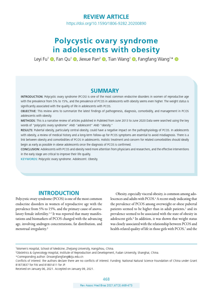 Polycystic Ovary Syndrome | PDF | Polycystic Ovary Syndrome | Obesity