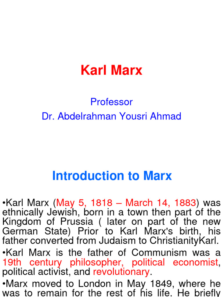 Karl Marx-Thought-Revised4-2020 | PDF | Karl Marx | Value (Economics)