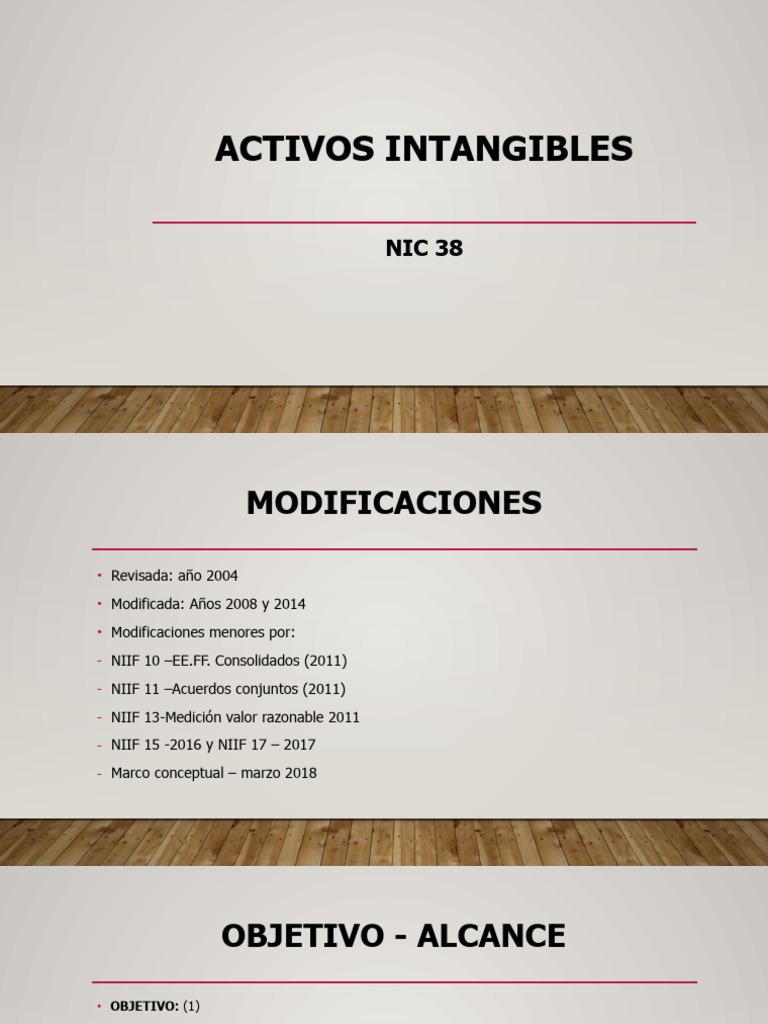 NIC 38: Activos Intangibles y Modificaciones | PDF | Activo intangible | normas internacionales ...
