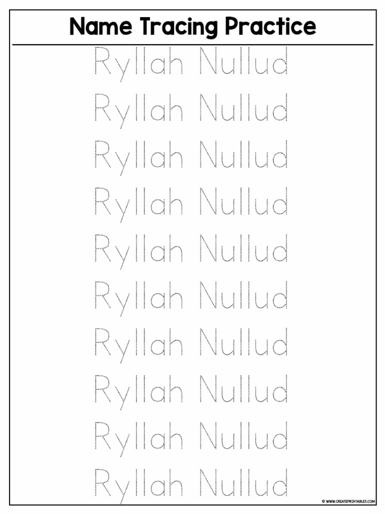 Name Tracing Practice 927E 6F05 A375 | PDF