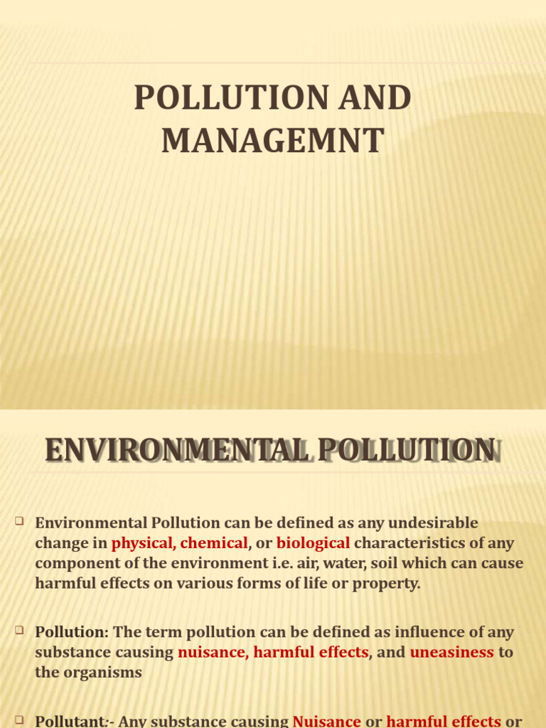 Environmental Pollution | PDF | Water | Water Pollution