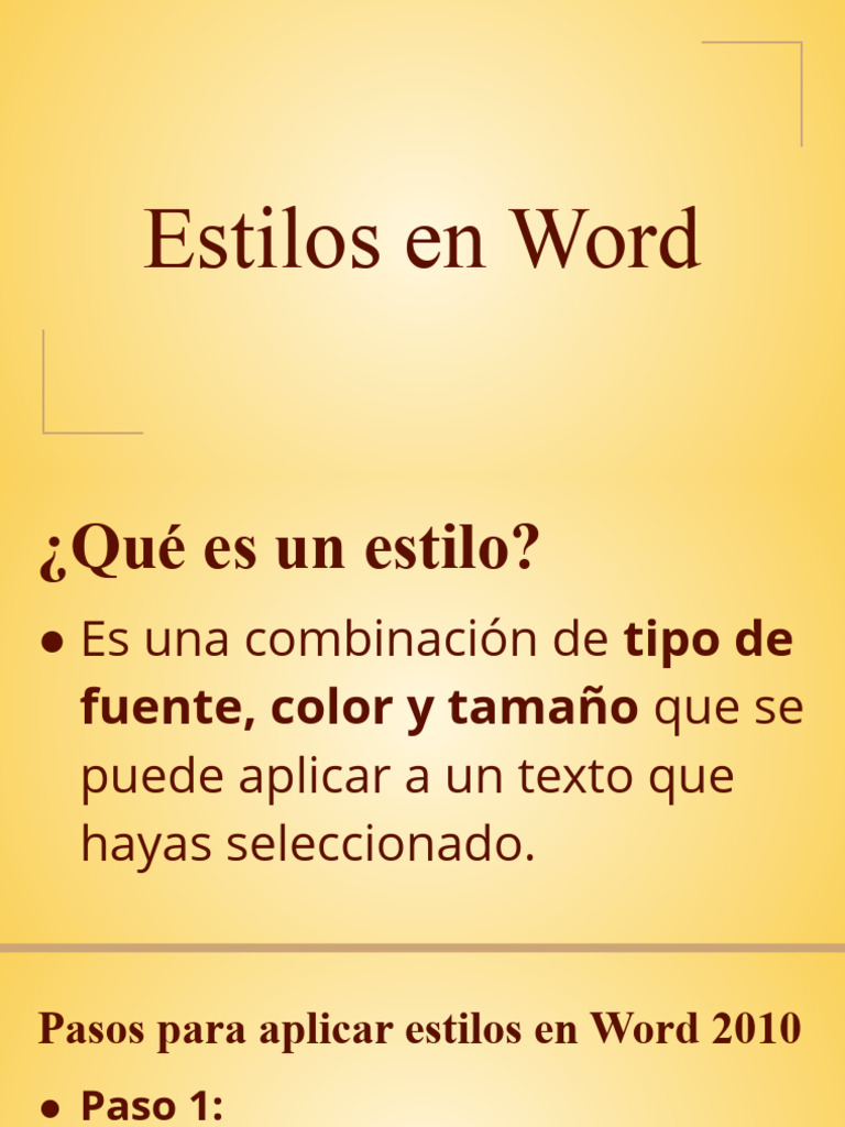 Estilos en Word | PDF