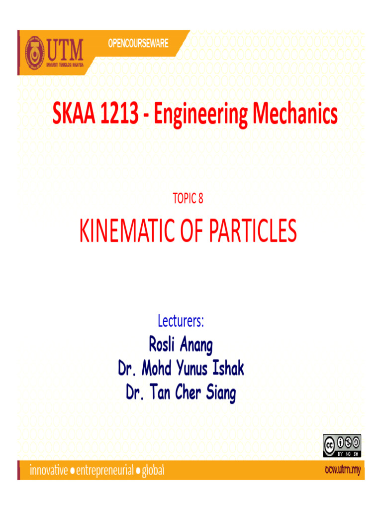 OCW SKAA1213 08 Kinematic of Particles 2 | PDF | Acceleration | Velocity