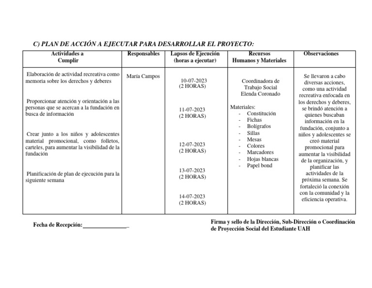 Formato C - MARIA CAMPOS I 10 Mas | PDF