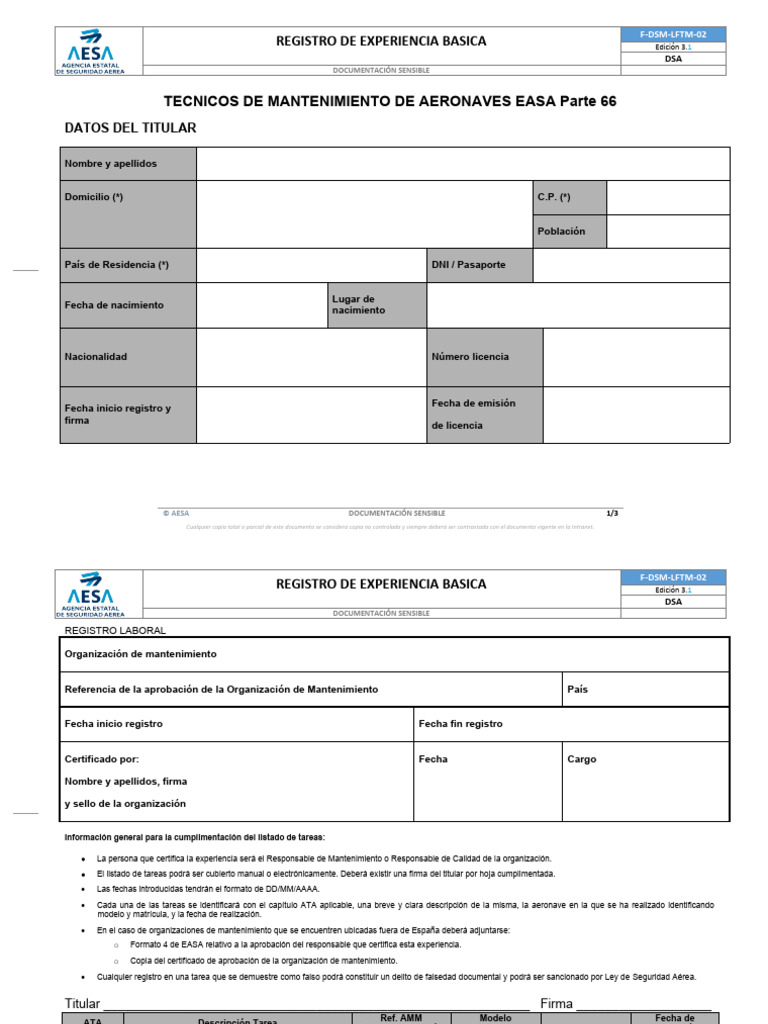 F DSM LFTM 02 3 1 Registro de Experiencia Basica | PDF