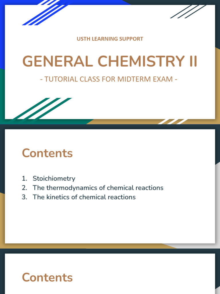 GENERAL CHEMISTRY II - Midterm | PDF | Reaction Rate | Gibbs Free Energy