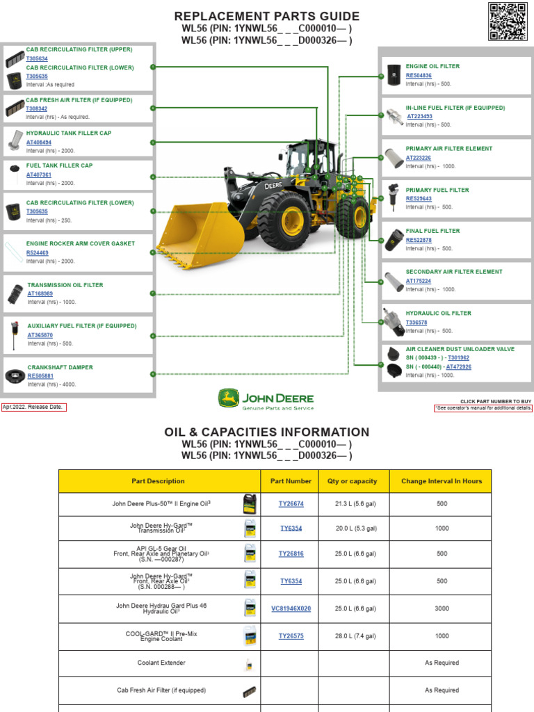 WL56 PIN 1YNWL56 Replacement Parts Guide | PDF | Motor Oil | Rotating ...