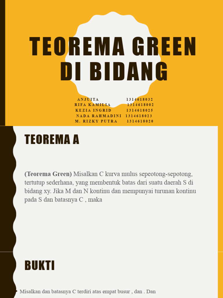 Teorema Green dalam Analisis Medan Vektor | PDF | Metode & Bahan Ajar