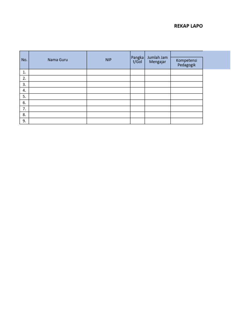 Rekap PKG GURU 2023 | PDF