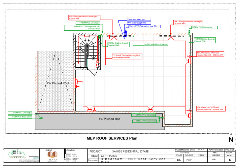 V4C - MEP Roof Services | PDF | Building Engineering | Civil Engineering V4C - MEP Roof Services | PDF | Building Engineering | Civil Engineering
