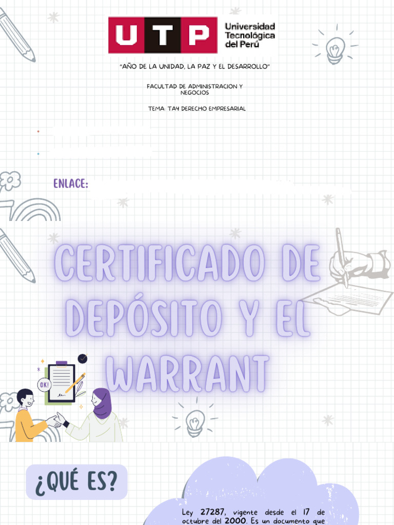 Lectura - Certificado de Depósito y El Warrant | PDF | Propiedad | Justicia