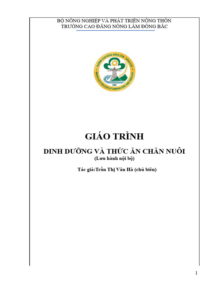 Tailieuxanh 1 Giao Trinh Dinh Duong Va Thuc An Da Chinh Sua 1 Doc 0407 | PDF