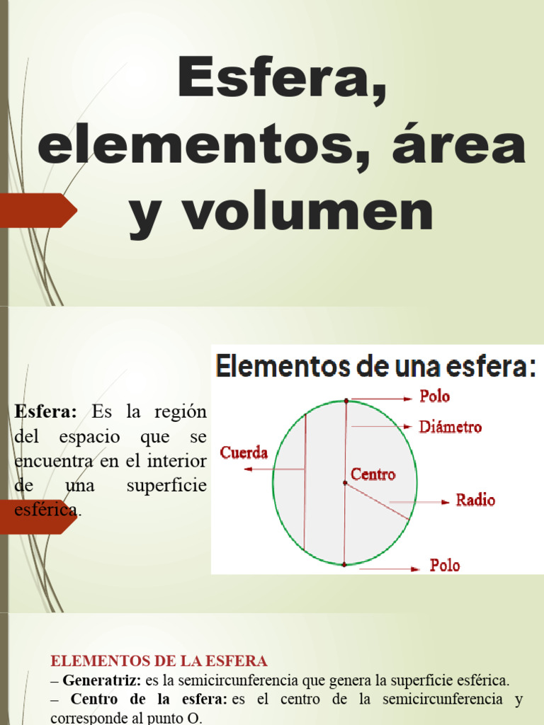Elementos y características de la esfera | PDF