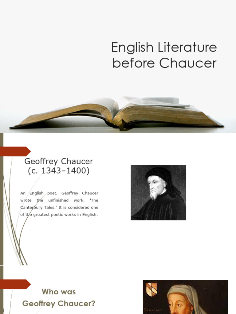 English Literature Before Chaucer-1 | PDF | Beowulf | English Heroic ...