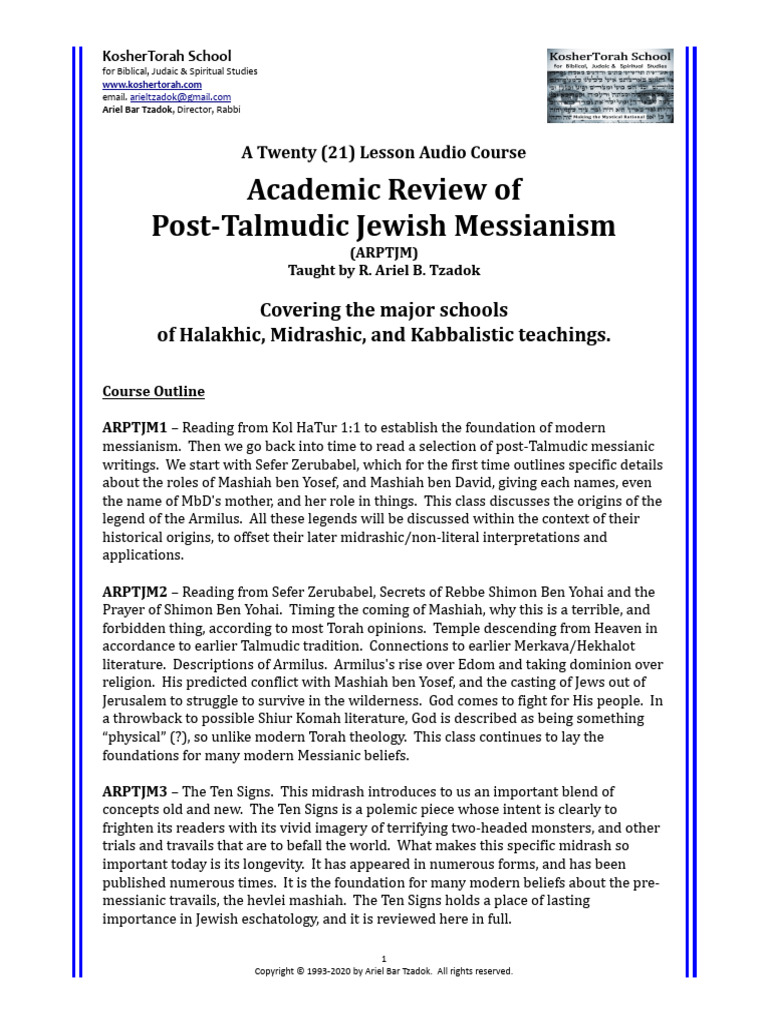 Messianism 20 | PDF | Maimonides | Kabbalah