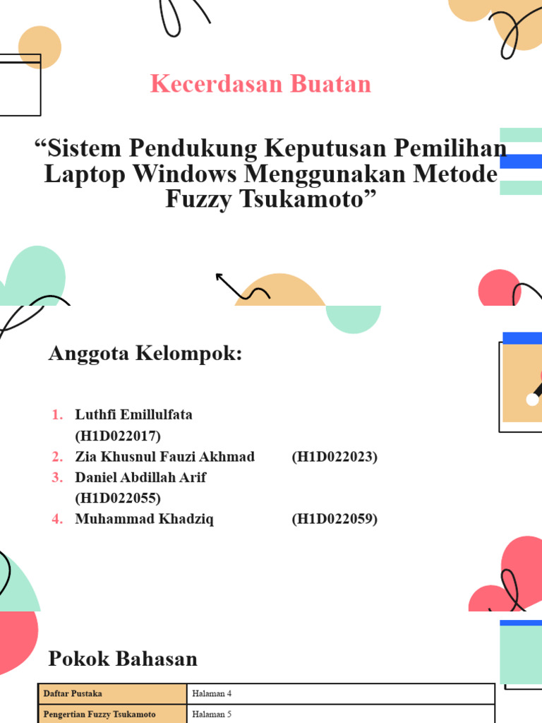 Kelompok 1 - Sistem Pendukung Keputusan Pemilihan Laptop Windows Menggunakan Metode Fuzzy ...