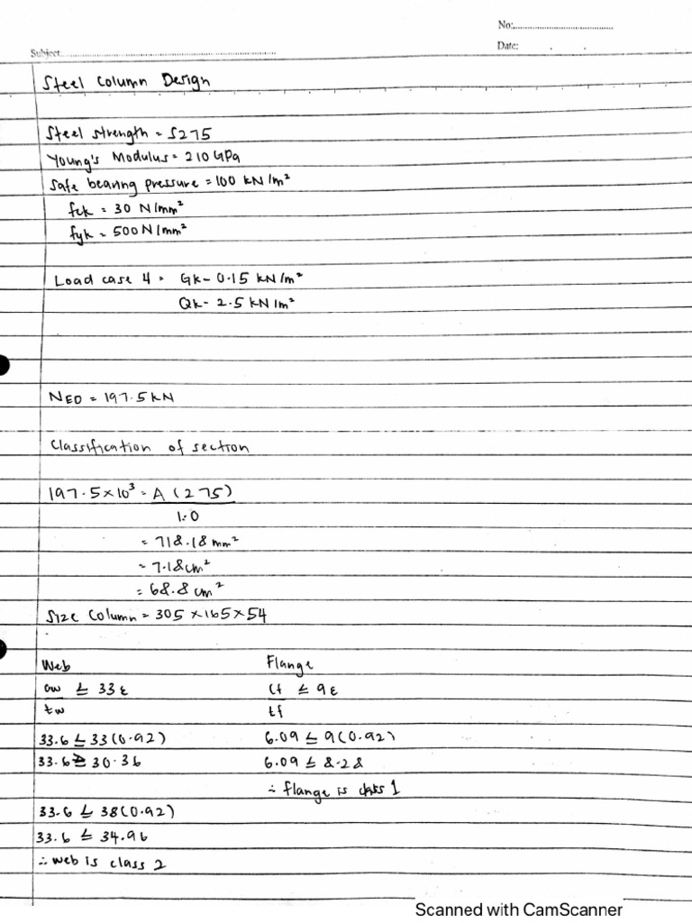 Steel Column Design | PDF