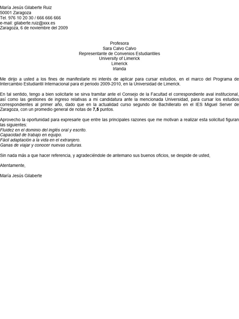 P3 E3 Cartapresentacion | PDF