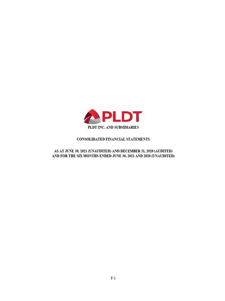 PLDT Financial-Statements | PDF | Stocks | Investing