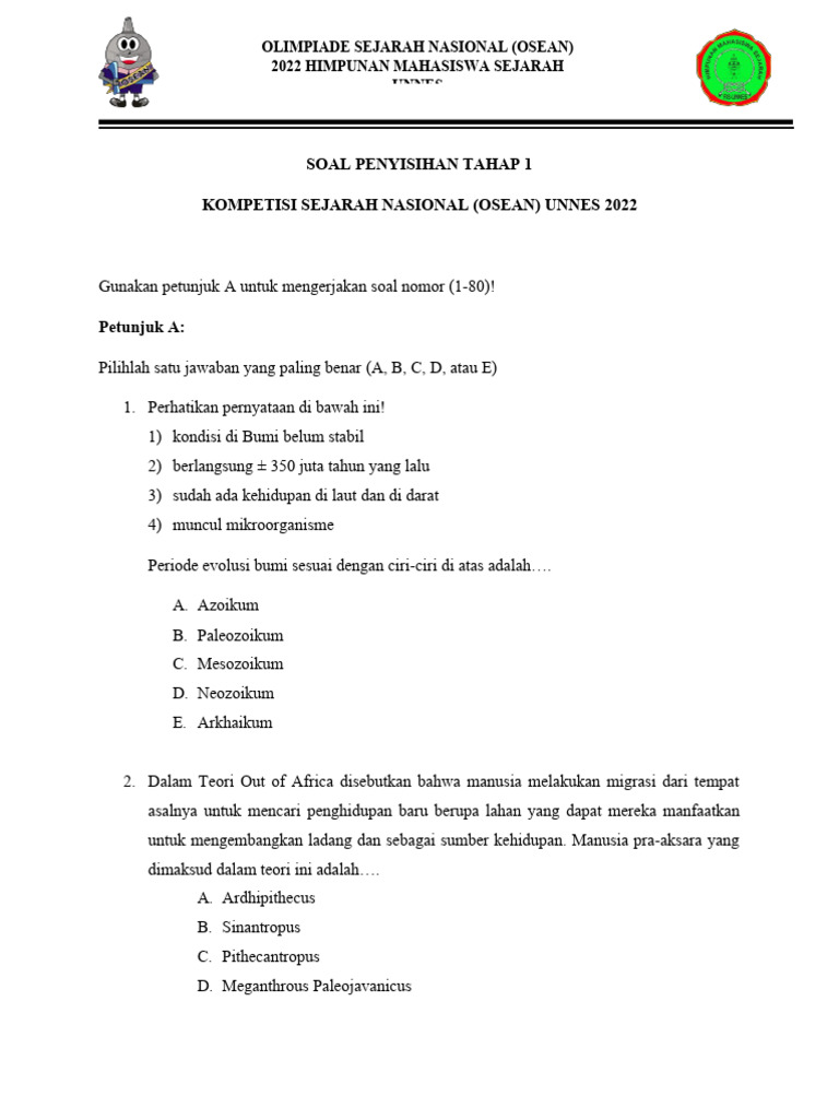 Soal Osean 2022 | PDF