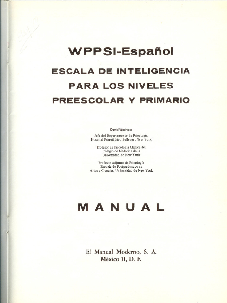 Tablas WPPSI y CI Total | Descargar gratis PDF | Cociente de ...