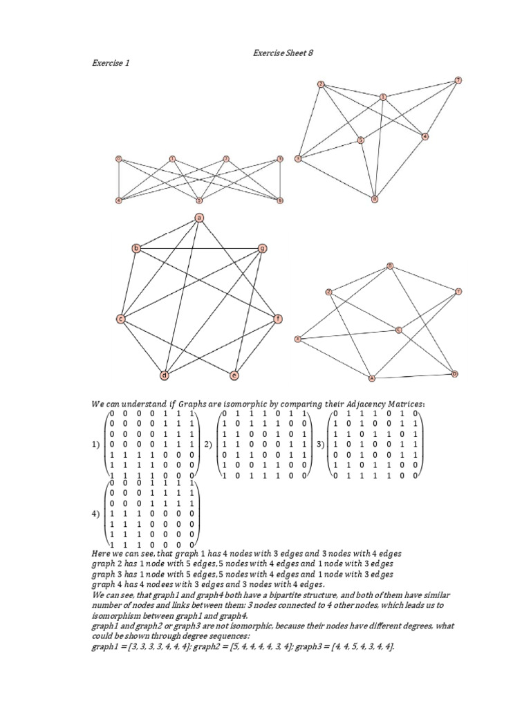 Exercise Sheet 8 | PDF | Vertex (Graph Theory) | Mathematical Analysis